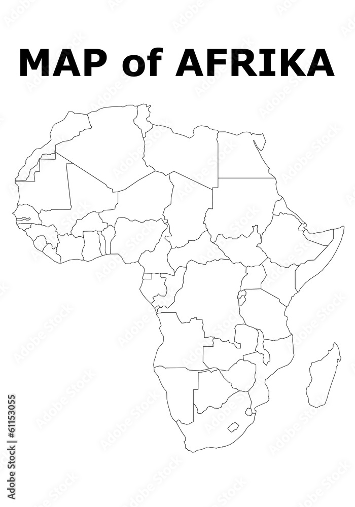 Political Map of Africa Stock Vector | Adobe Stock