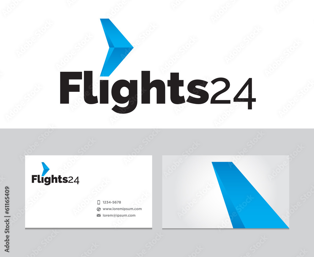 Flights logo Stock Vector | Adobe Stock