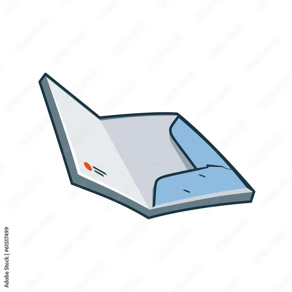 Paper folder icon in cartoon style Stock Vector | Adobe Stock