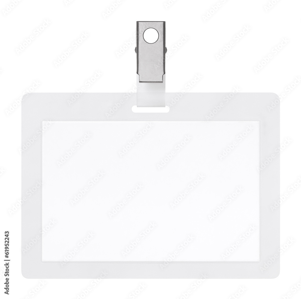 Blank badge isolated on white background Stock Photo | Adobe Stock