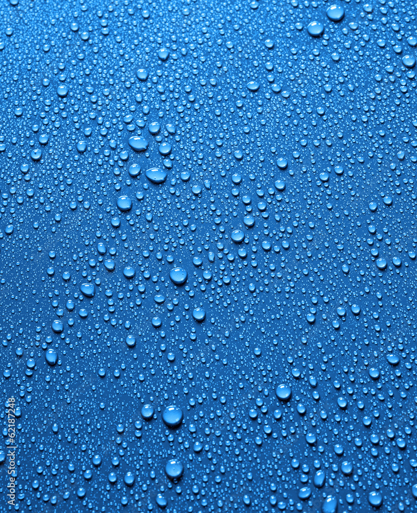 the sea of blue water drops Stock Photo | Adobe Stock