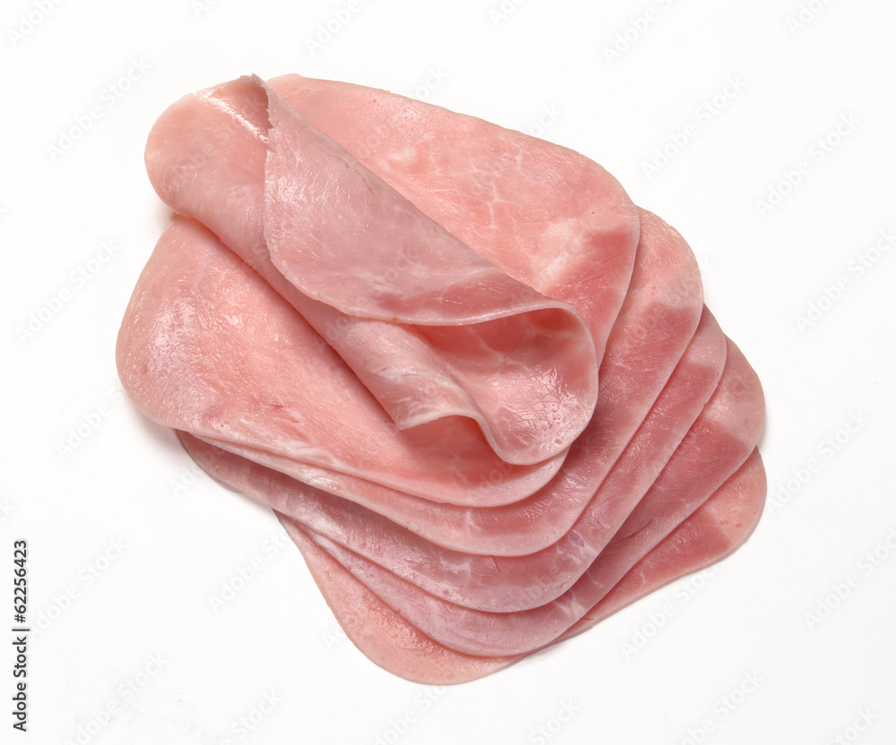 Foto de Stock Rebanadas de jamón ahumado,Jamón. | Adobe Stock