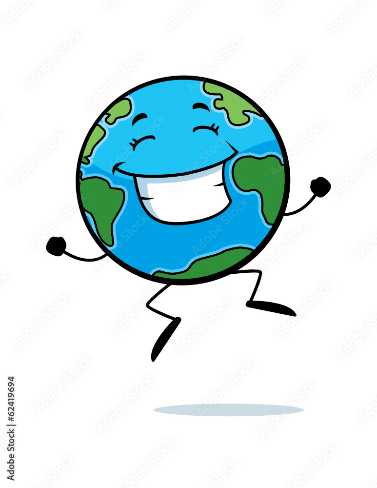Earth Jumping Stock Vector | Adobe Stock
