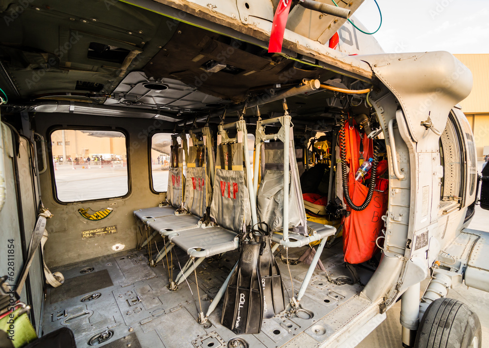 Blackhawk Helicopter - Interior View Stock Photo | Adobe Stock