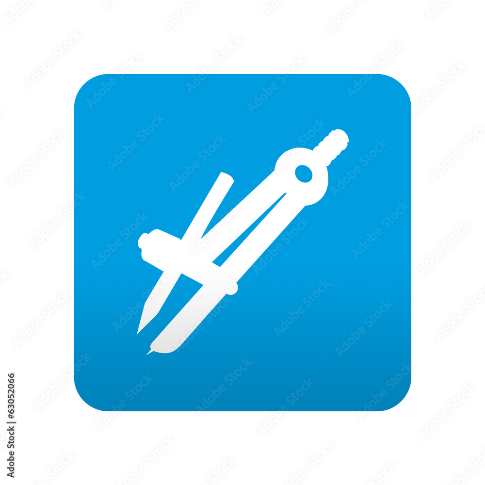 Ilustración de Stock Etiqueta tipo app azul simbolo compas | Adobe Stock