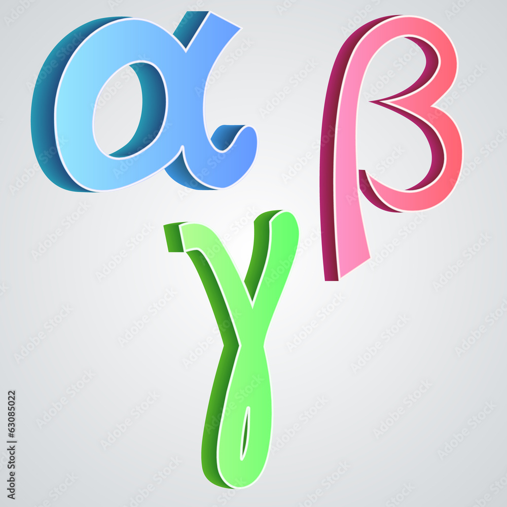 Alpha beta gamma, greek alphabet Stock Vector | Adobe Stock