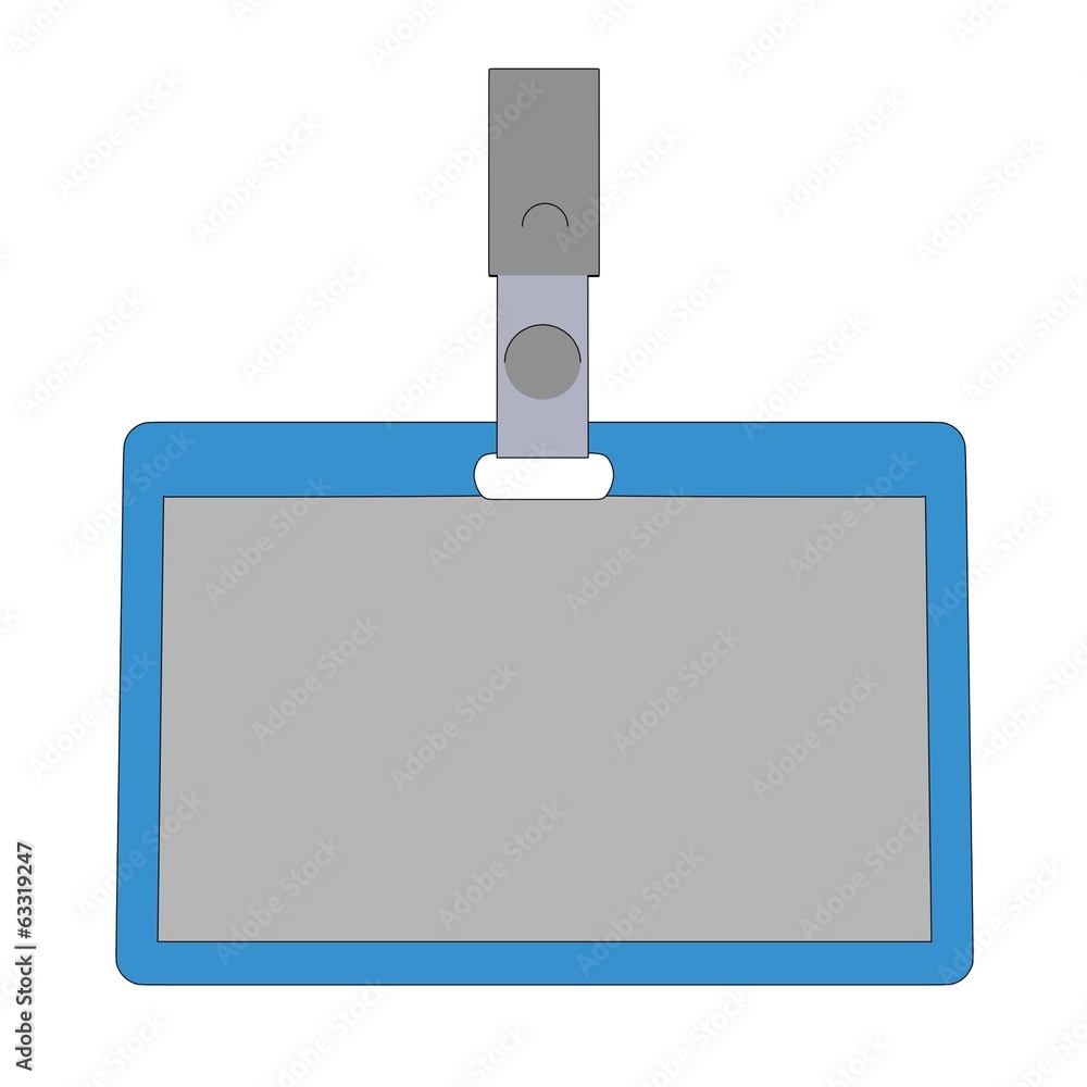 cartoon image of ID badge Stock Illustration | Adobe Stock