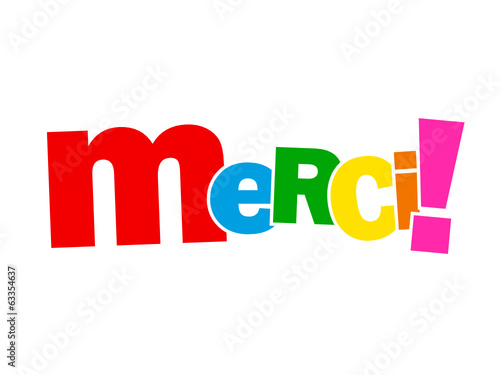 Vecteur Stock Mosaïque de Lettres "MERCI" (carte message remerciements ...