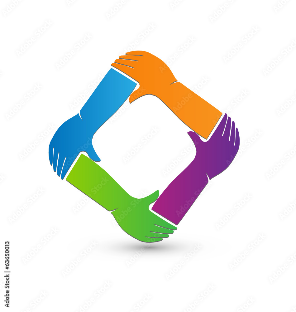 teamwork hands vector