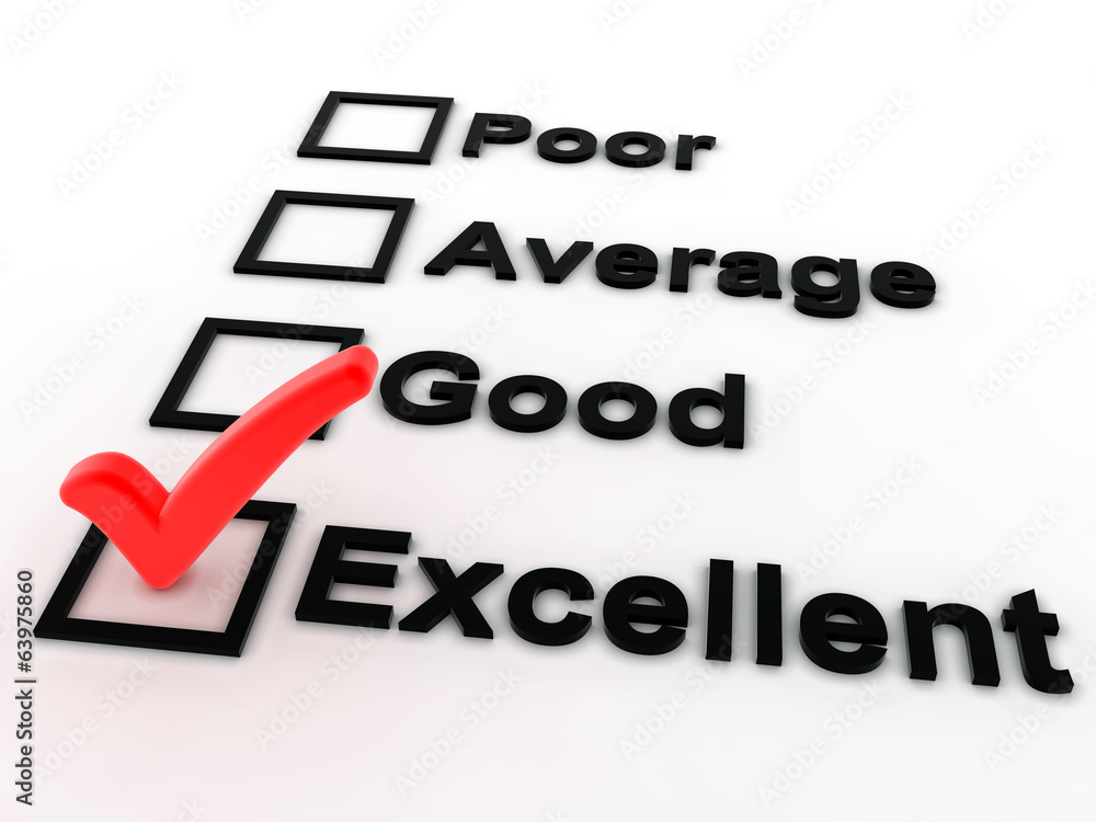 Check list excellent Stock Illustration | Adobe Stock