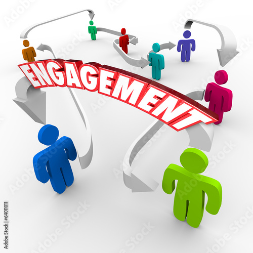 Customer Audience Engagement People Connected Arrows Stock Illustration ... Customer Audience Engagement People Connected Arrows Stock Illustration ...