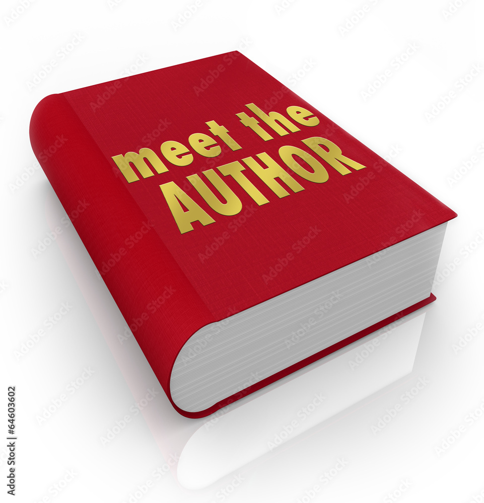 Meet the Author Book Cover Novelist Writer Reading Library Store Stock ...