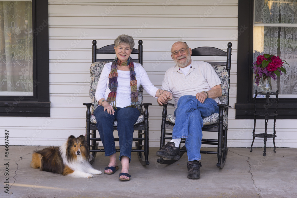 Old folks on the porch. Stock Photo | Adobe Stock