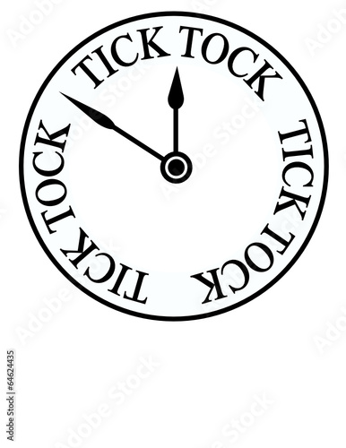 Tick Tock clock face vector Stock Vector | Adobe Stock Tick Tock clock face vector Stock Vector | Adobe Stock