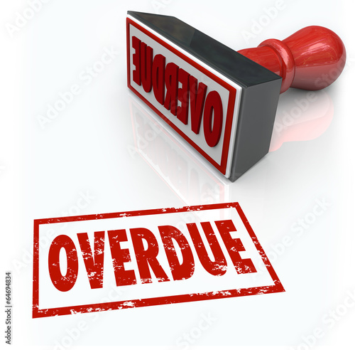 Overdue Stamp Late Payment Delayed Response Past Deadline Stock ...