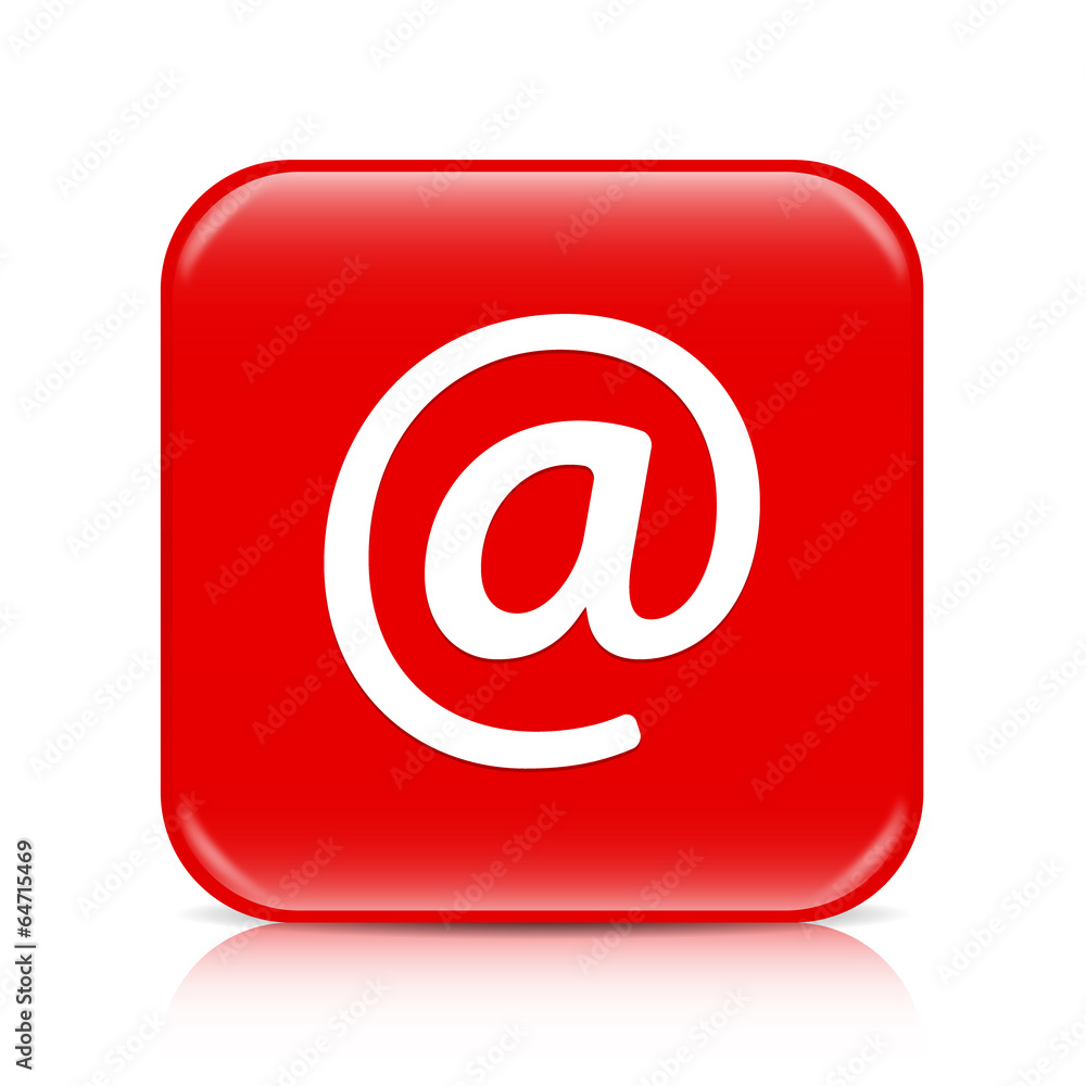 Stock-Vektorgrafik „Red email button, icon“ | Adobe Stock