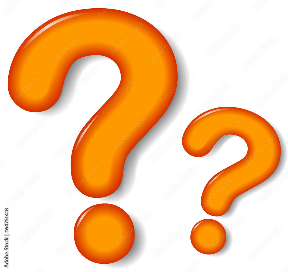 Vector orange question mark Stock Vector | Adobe Stock