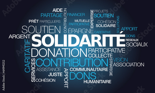 Solidarité dons contribution soutien participatif nuage de mots ...
