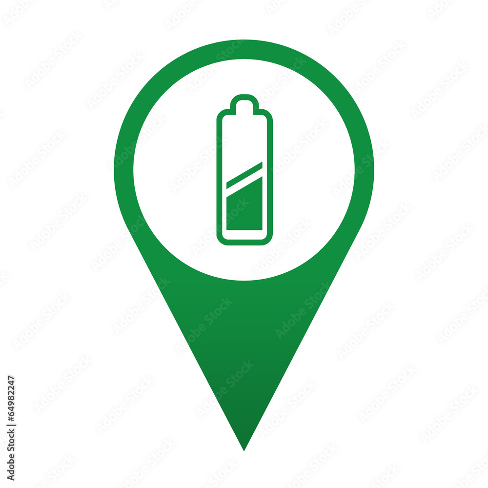 Icono localizacion simbolo pila electrica Stock Illustration | Adobe Stock