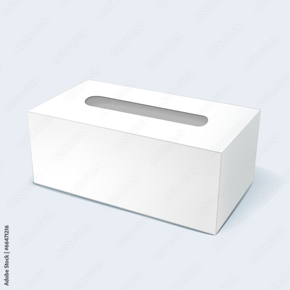 vector illustration of blank tissue box Stock Vector | Adobe Stock