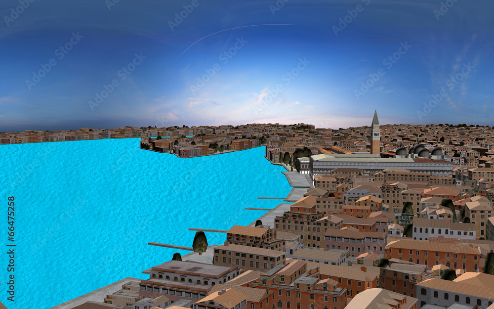 Venezia Laguna 3d Mappa Cartina (Serenissima) Stock Illustration ...