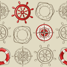 Seamless Nautical Compass Pattern Free Stock Photo - Public Domain Pictures