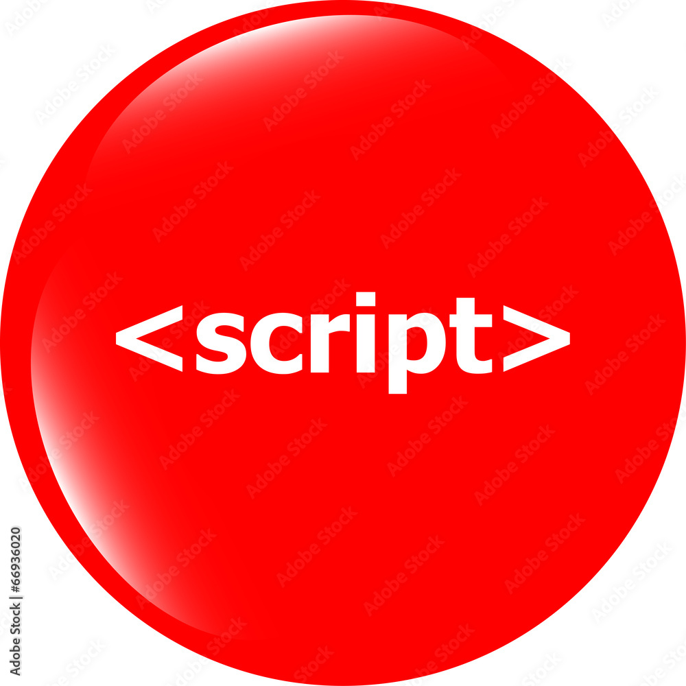 Stock-Foto „script sign icon. Programming language symbol. Circles ...