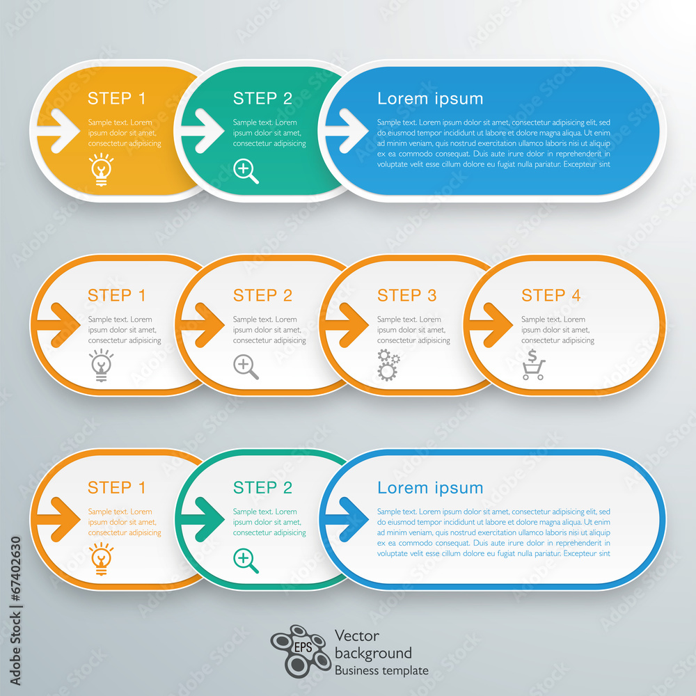 Infographics Vector Background Flowchart Stock Vector | Adobe Stock