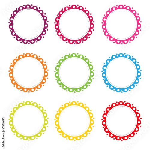 colorful vector circle borders - Buy this stock vector and explore ...