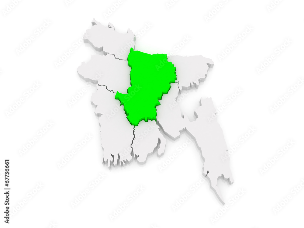 Map of Dhaka. Bangladesh. Stock Illustration | Adobe Stock