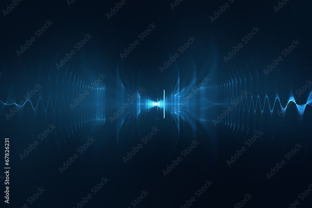 Abstract digital sound wave background Stock Illustration | Adobe Stock
