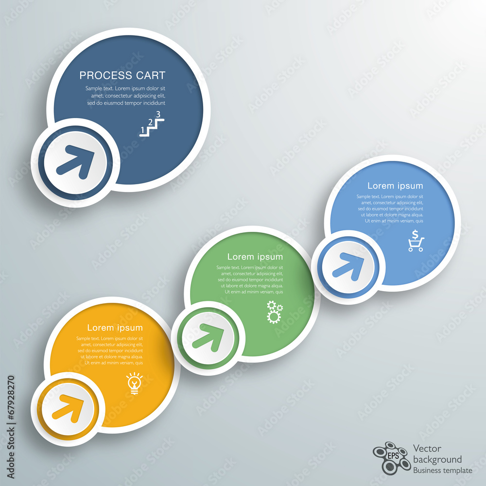 Infographics Vector Background 3-Step Process Stock Vector | Adobe Stock