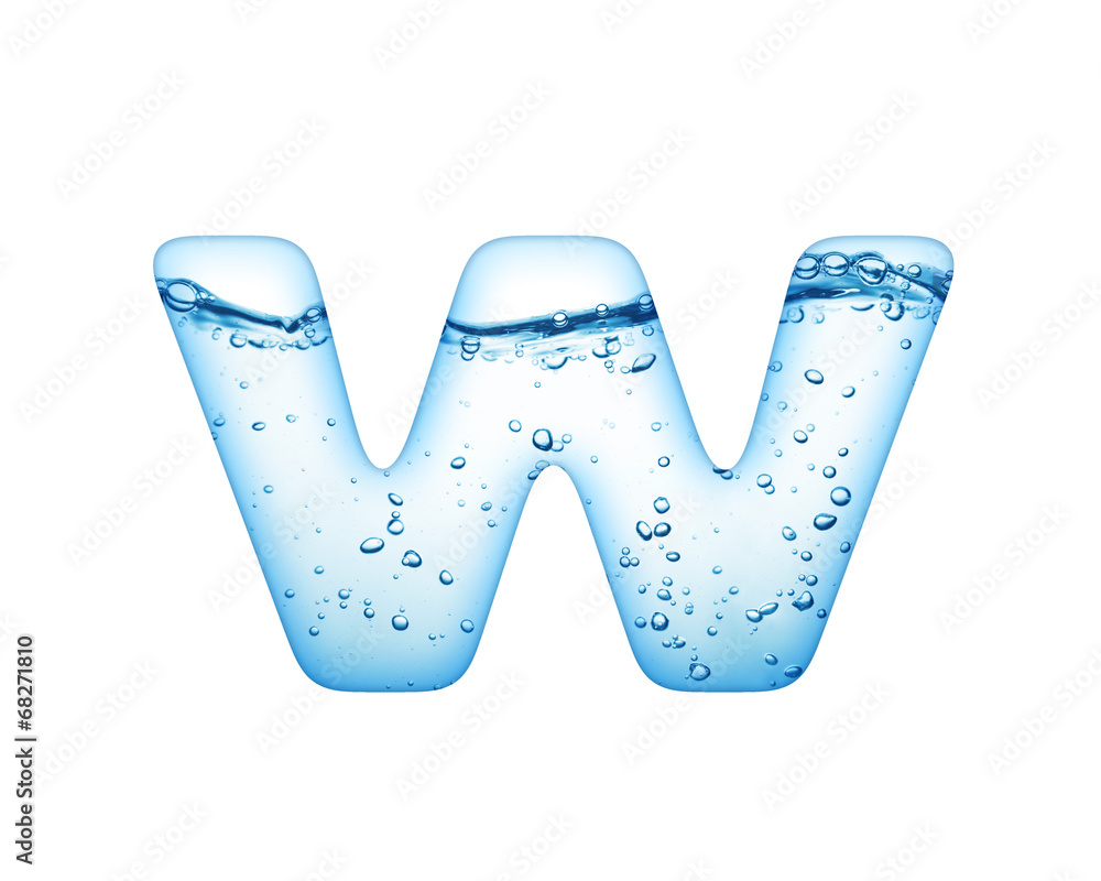One letter of water wave alphabet Stock Illustration | Adobe Stock