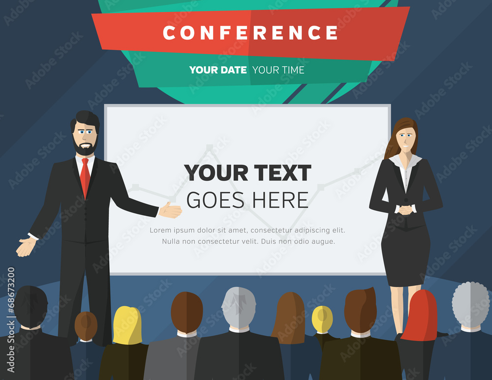 Conference illustration Stock Vector | Adobe Stock