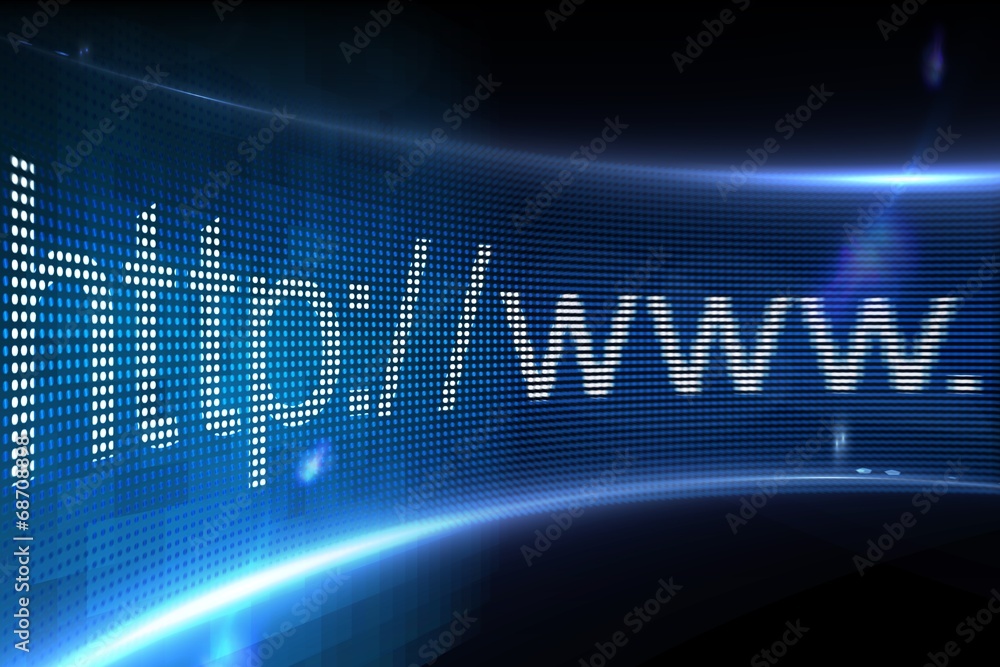 Http address on digital screen Stock Illustration | Adobe Stock