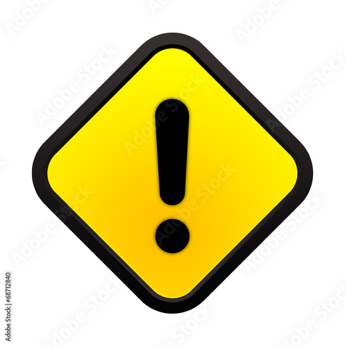 exclamation mark - yellow diamond warning sign Stock Illustration ...
