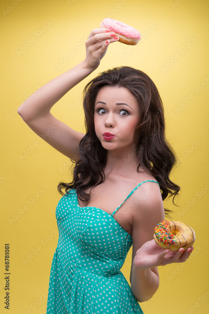 Sexy woman with sweets Stock Photo | Adobe Stock