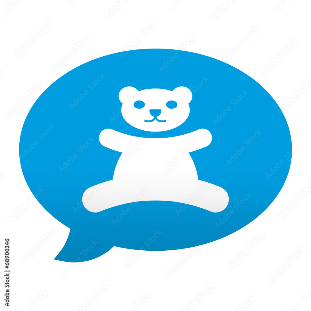 Etiqueta tipo app azul comentario simbolo osito de peluche Stock ...