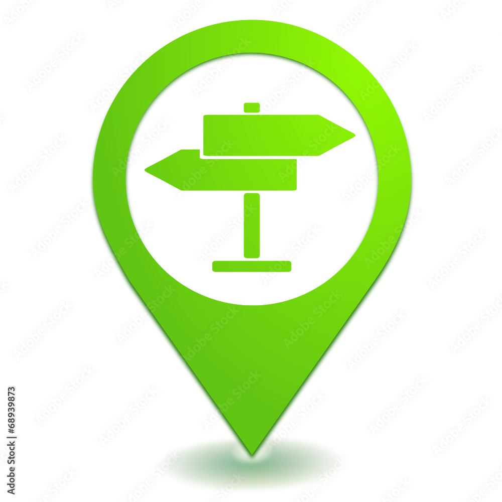 directions panneau sur symbole localisation vert Stock Vector | Adobe Stock