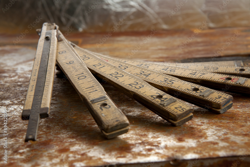 Vintage measuring rule Stock Photo | Adobe Stock