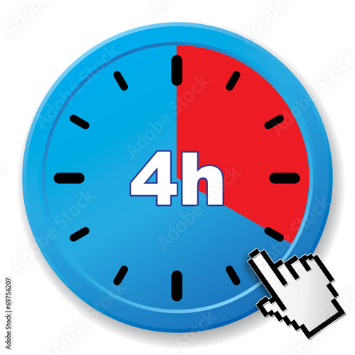 4 HOURS ICON Stock Vector | Adobe Stock