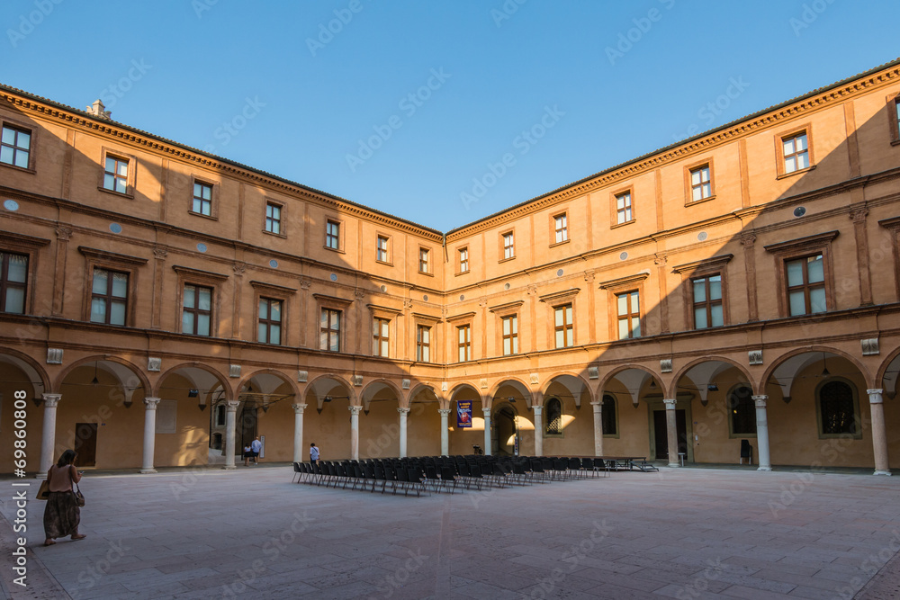 Veduta interna castello dei Pio (Carpi) Stock Photo | Adobe Stock