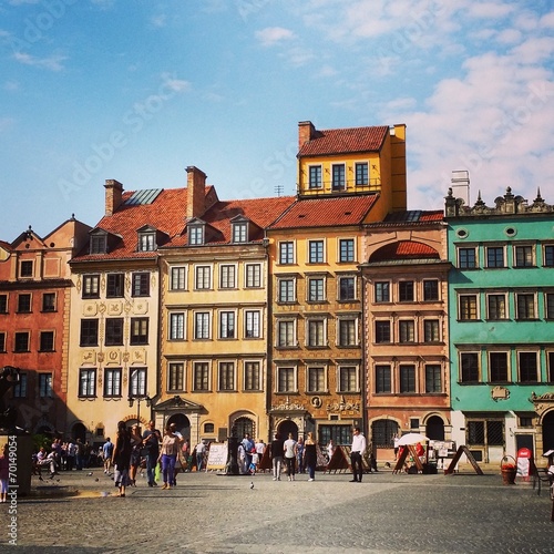 Fototapeta Stare miasto warszawa starówka rynek - warszawa, polen ...