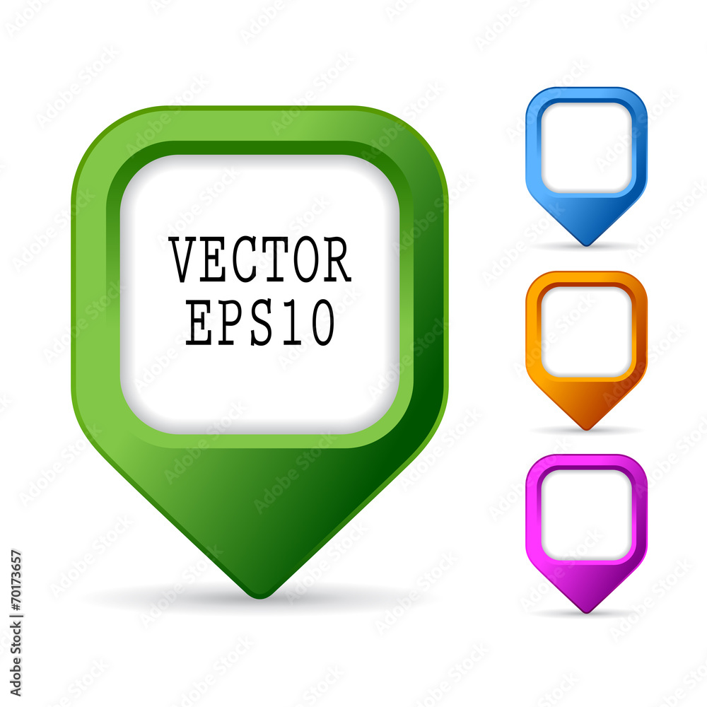 Vector map markers Stock Vector | Adobe Stock