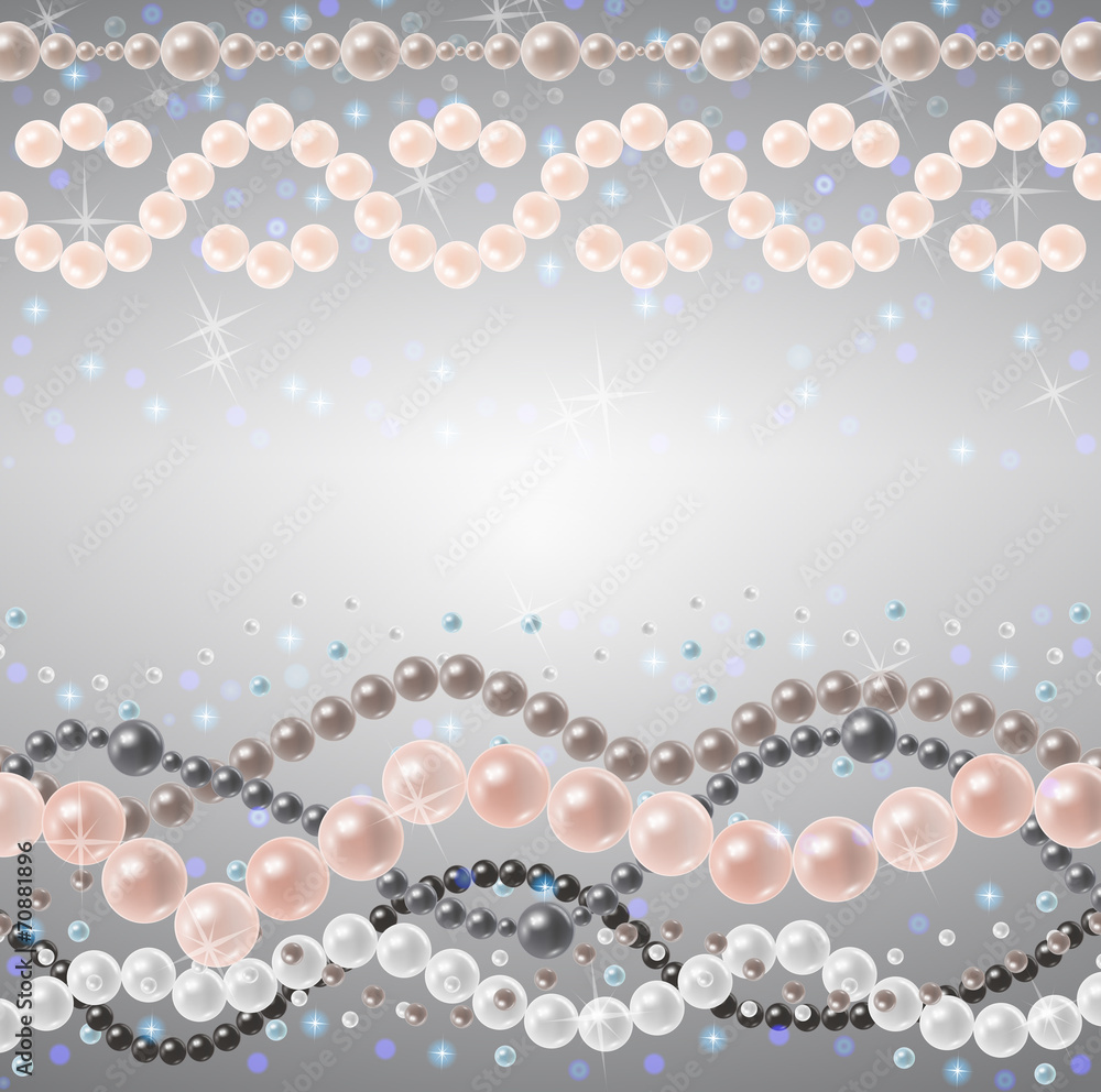 Coloured pearls background Stock Vector | Adobe Stock