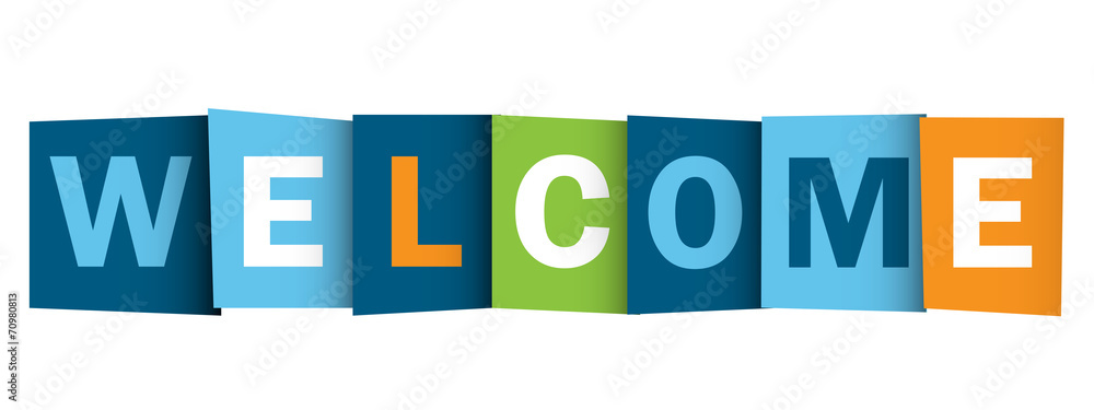 "WELCOME" (card smile congratulations greetings) Stock Vector | Adobe Stock