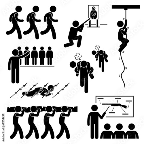 Soldier Military Training Clipart Stock Vector | Adobe Stock