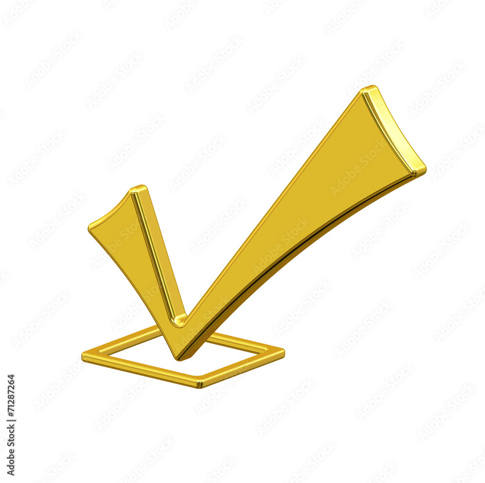gold icon check Stock Illustration | Adobe Stock