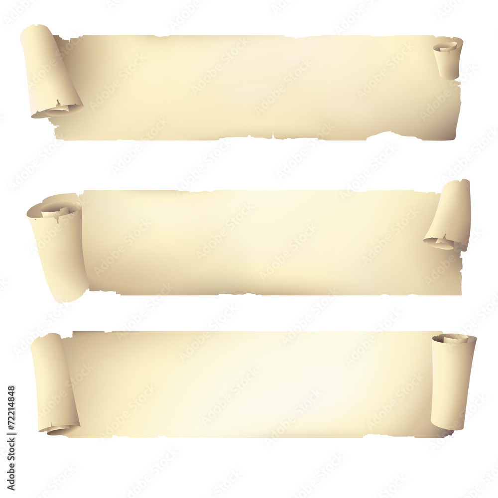 old paper ribbon banners , vector drawing Stock Vector | Adobe Stock