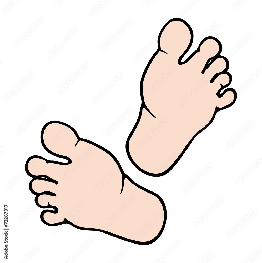 Cartoon foot Stock Vector | Adobe Stock